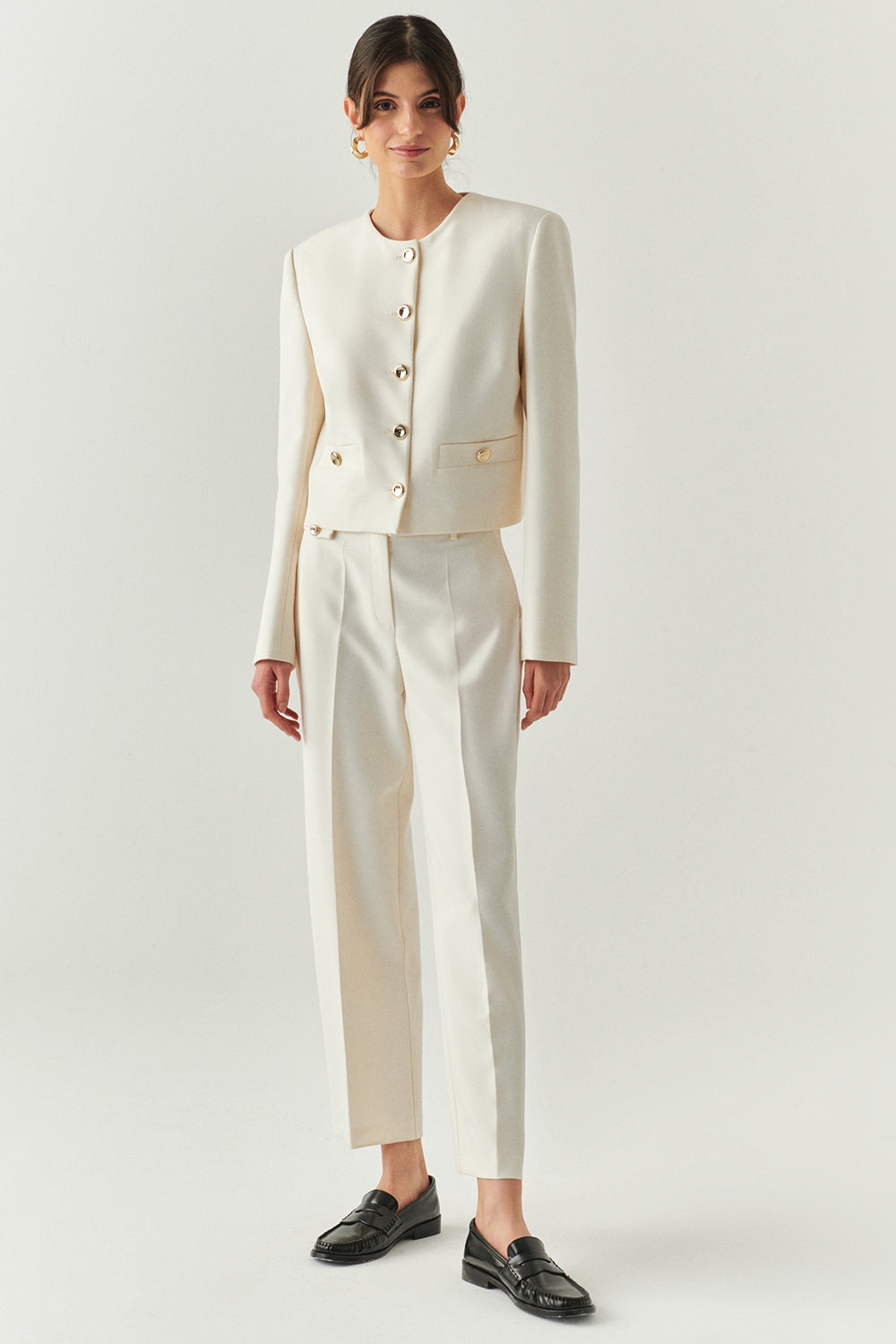 Tailored Pocketed Pants - ECRU